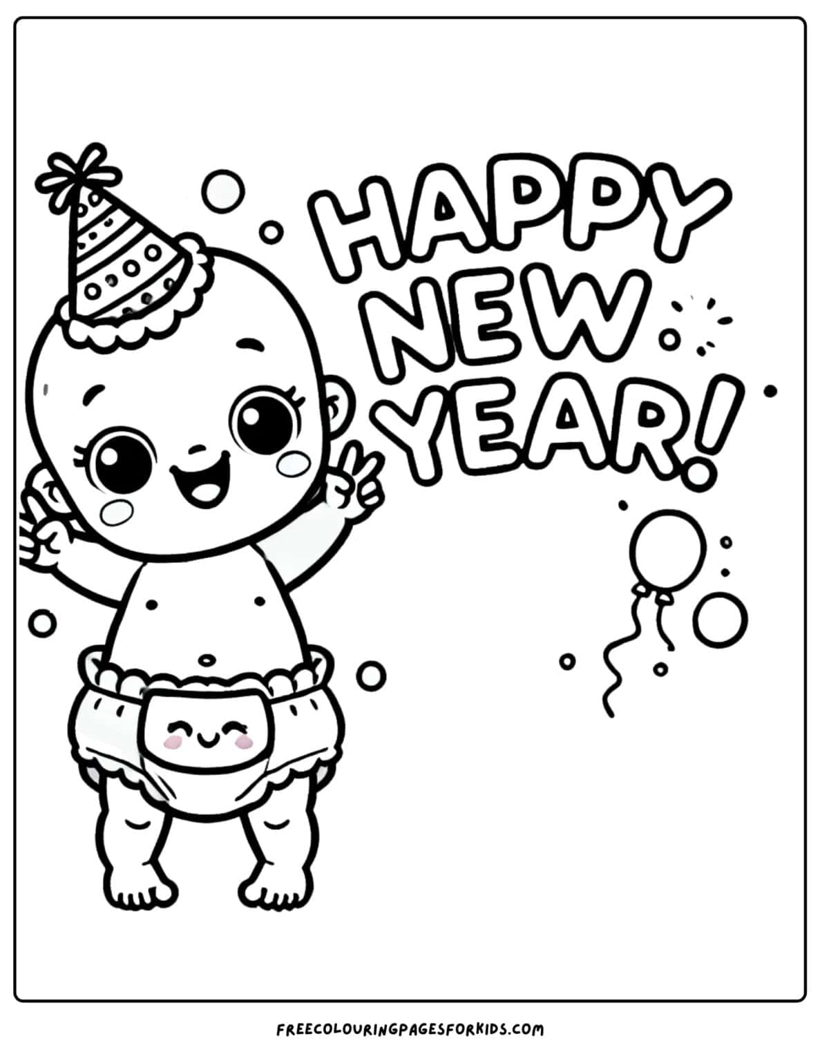 26 New Year Coloring Pages