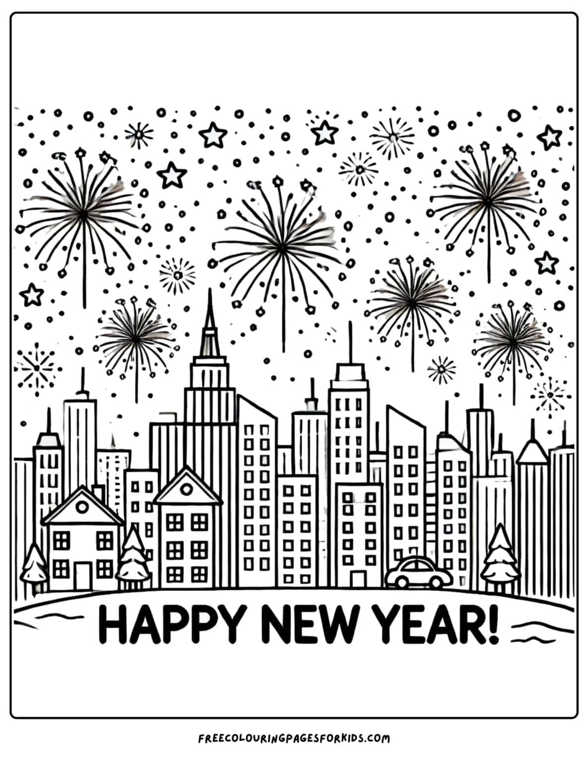 26 New Year Coloring Pages