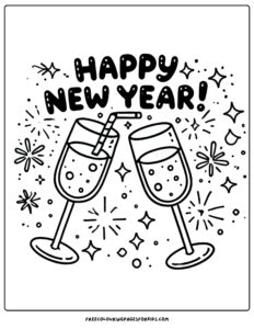 26 New Year Coloring Pages
