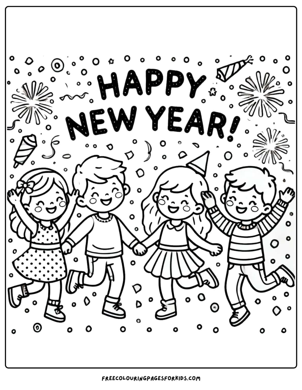 26 New Year Coloring Pages