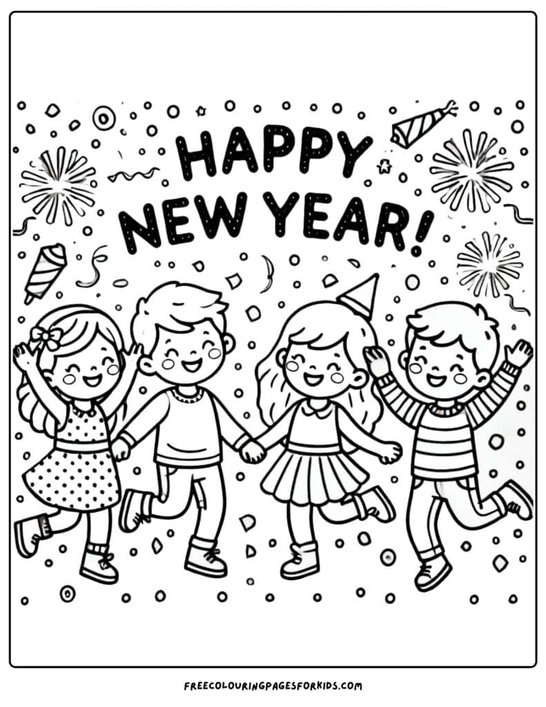 26 New Year Coloring Pages