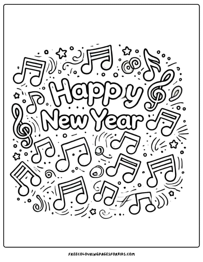 26 New Year Coloring Pages
