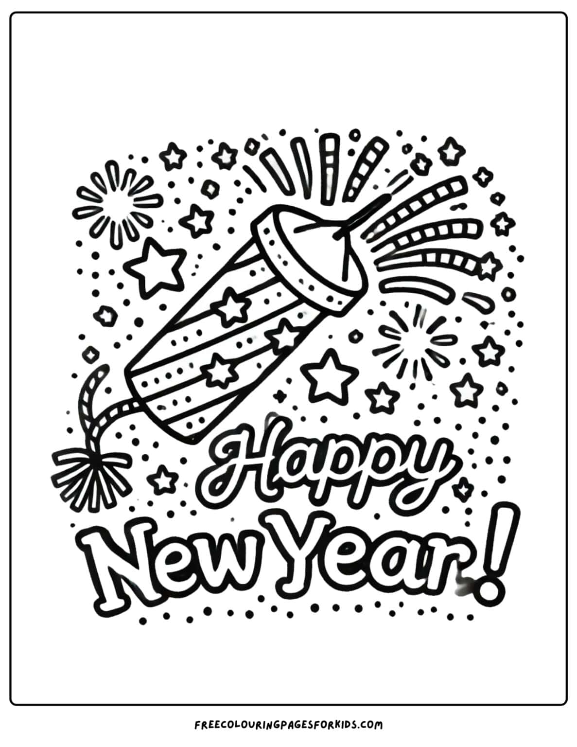 26 New Year Coloring Pages