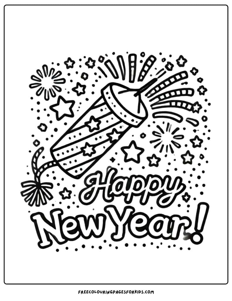 26 New Year Coloring Pages