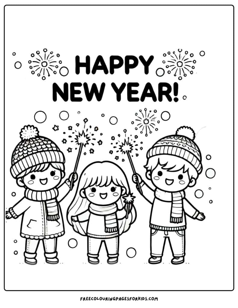 26 New Year Coloring Pages