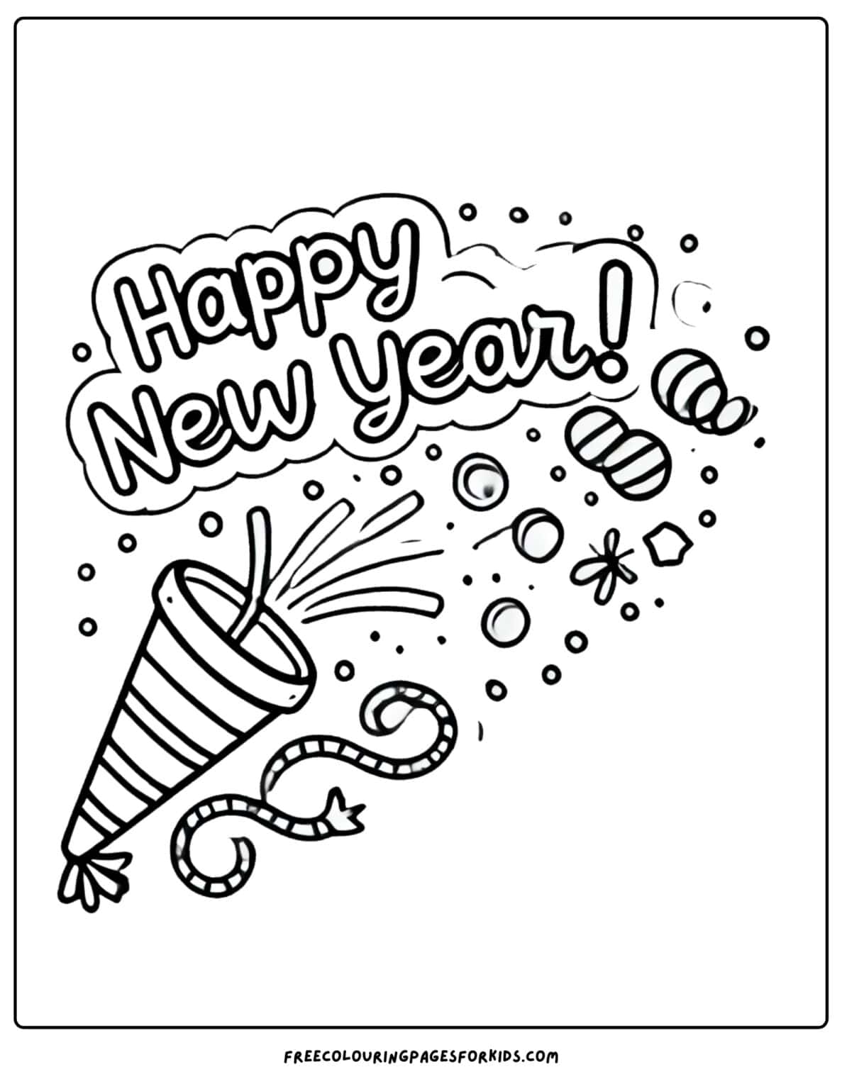 26 New Year Coloring Pages