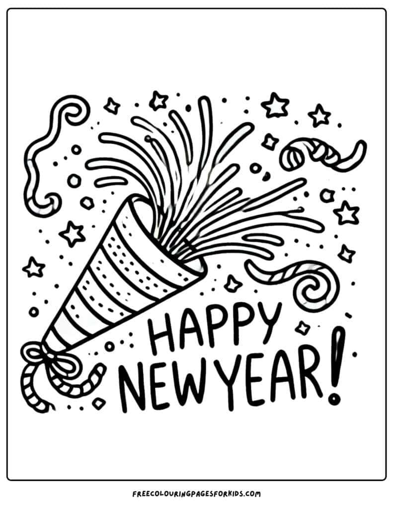 26 New Year Coloring Pages