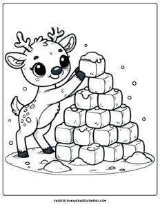 30 Reindeer Coloring Pages