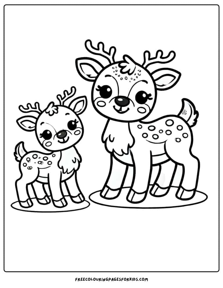 30 Reindeer Coloring Pages