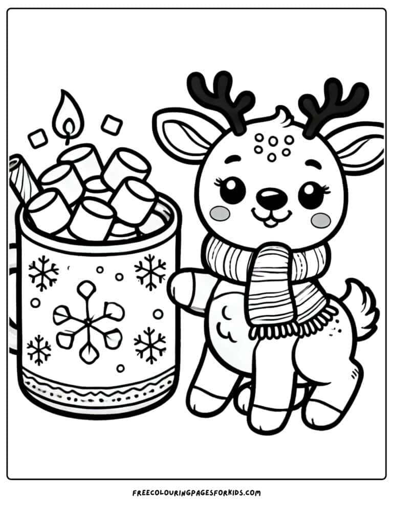 30 Reindeer Coloring Pages