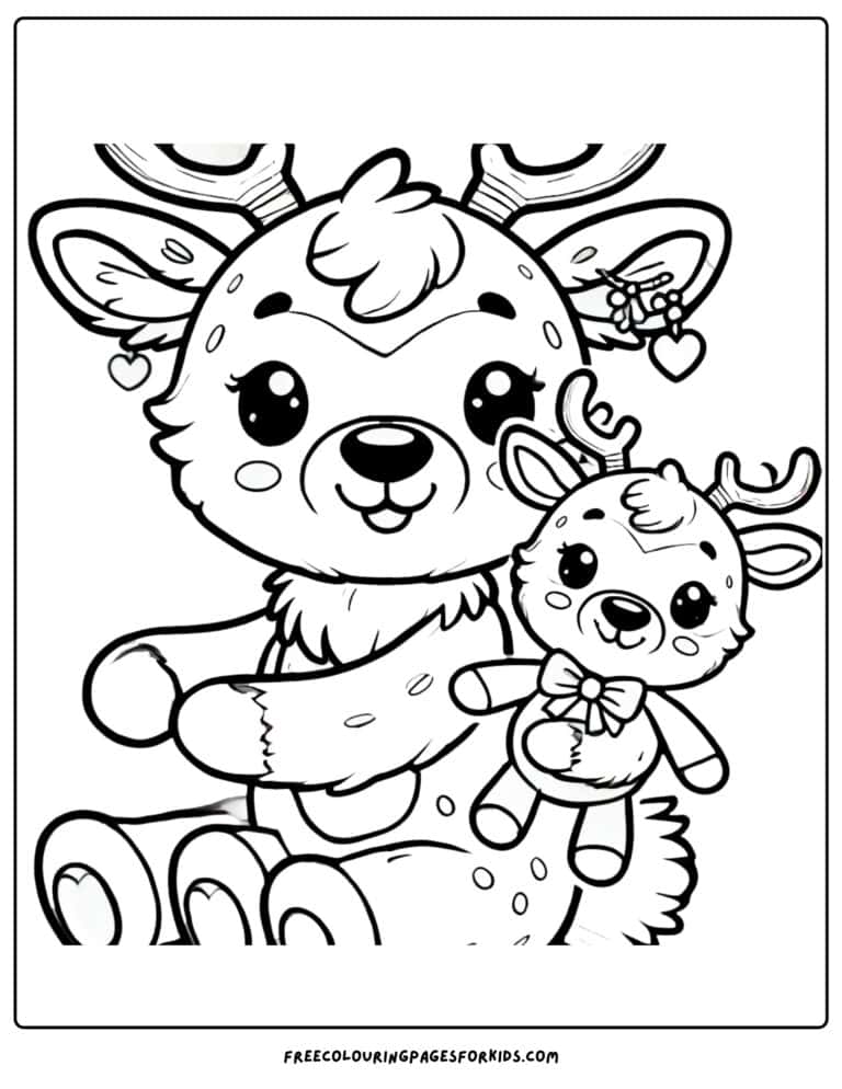 30 Reindeer Coloring Pages