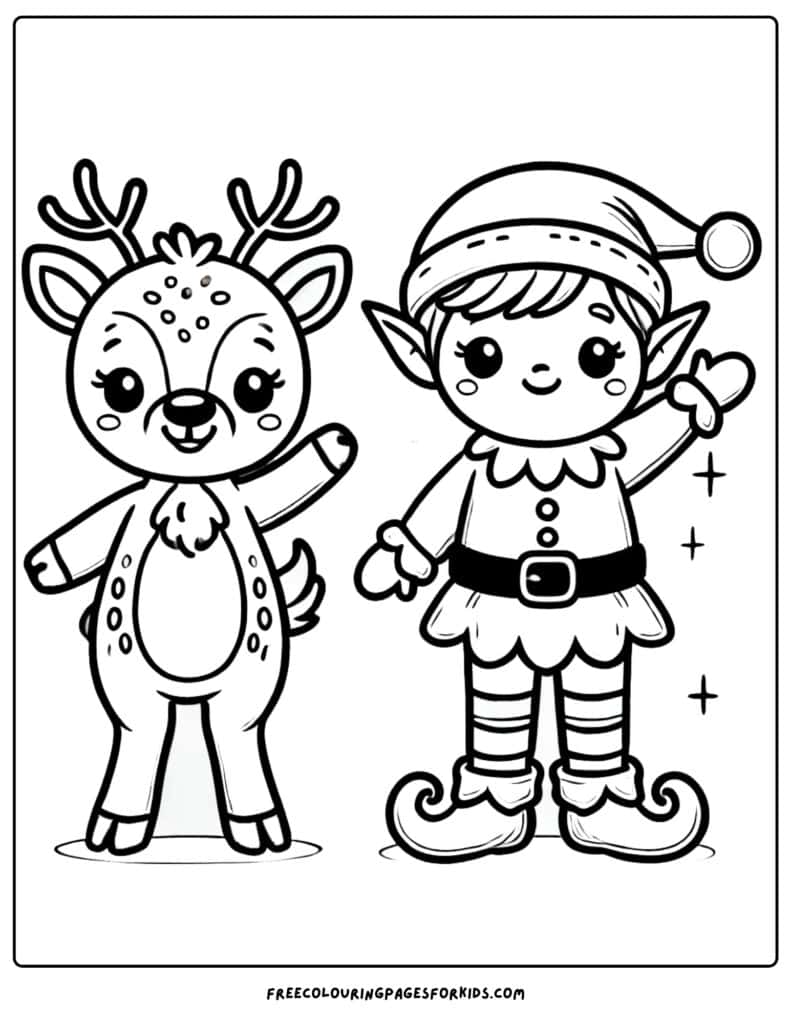30 Reindeer Coloring Pages