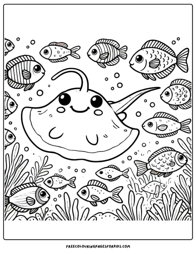 30 Stingray Coloring Pages