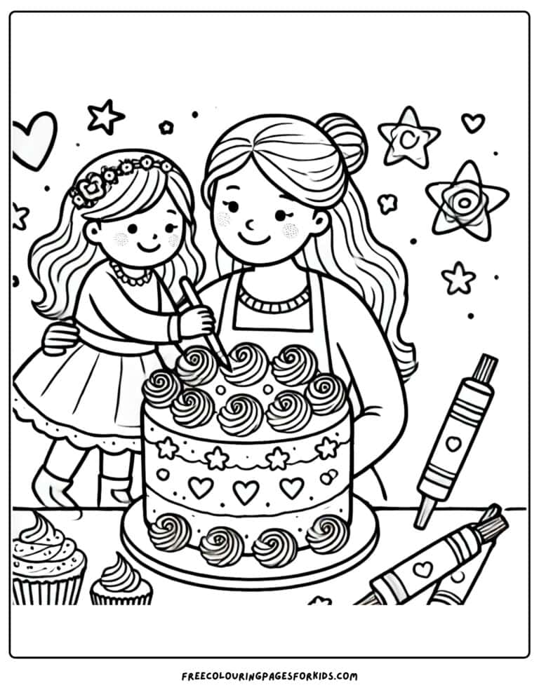 28 Baking Coloring Pages