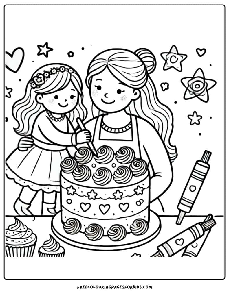 28 Baking Coloring Pages