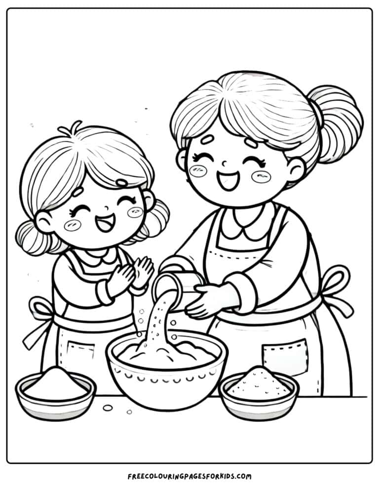 28 Baking Coloring Pages