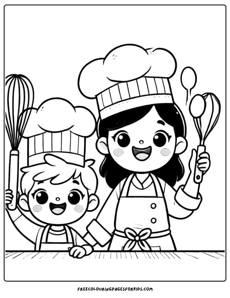 28 Baking Coloring Pages