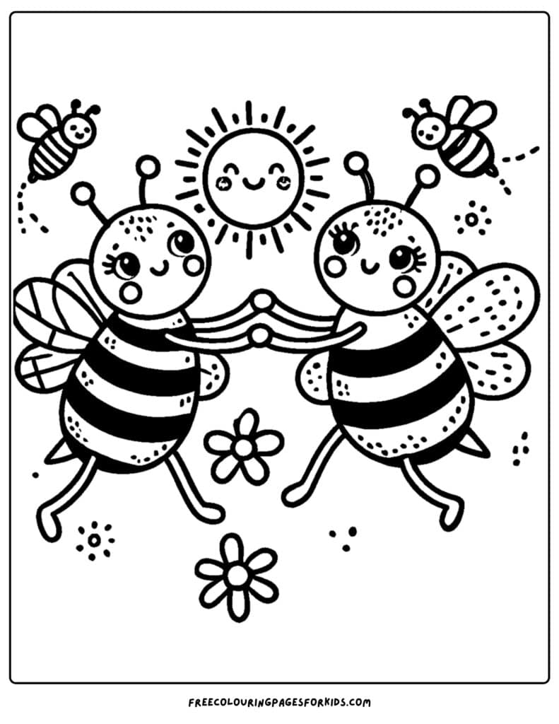 30 Bee Coloring Pages