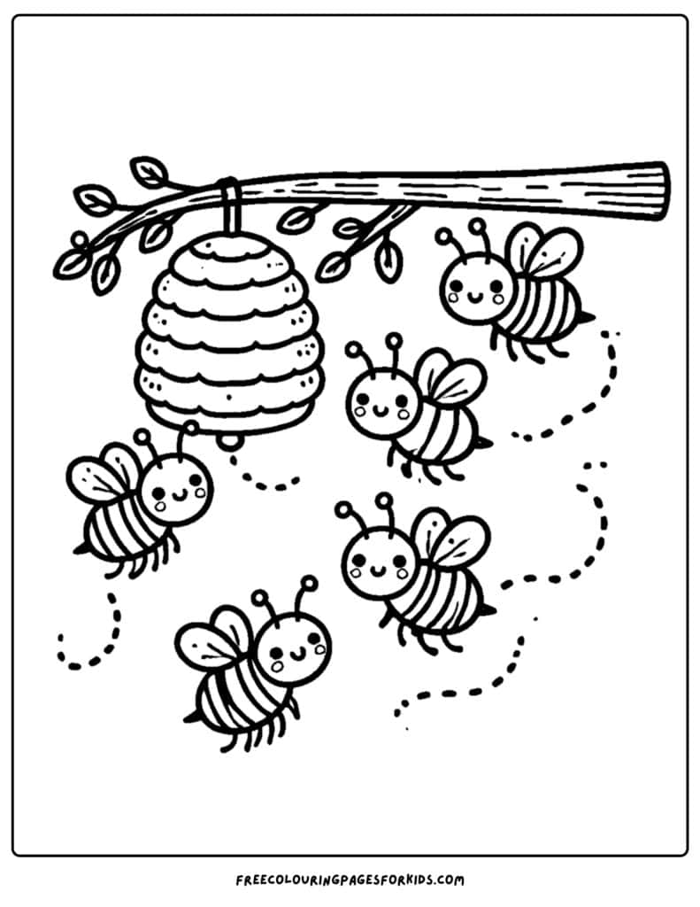 30 Bee Coloring Pages
