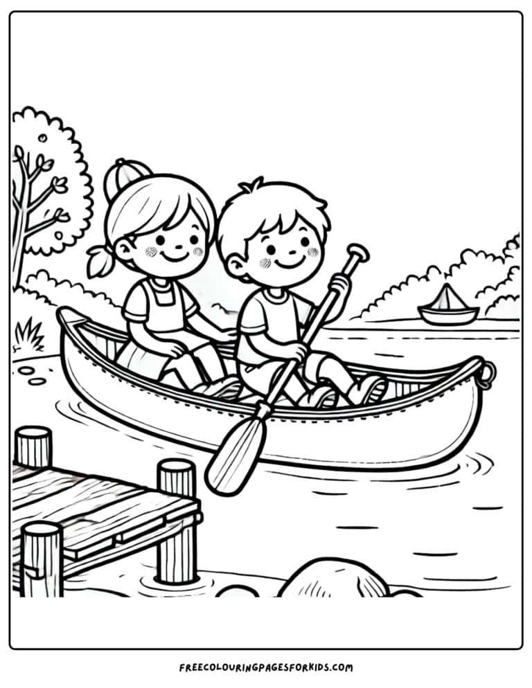 26 Canoe Coloring Pages