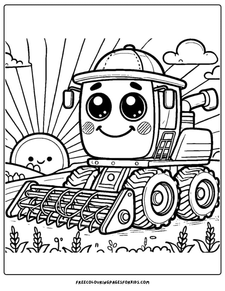 25 Combine Harvester Coloring Pages