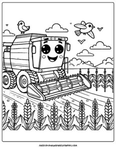25 Combine Harvester Coloring Pages