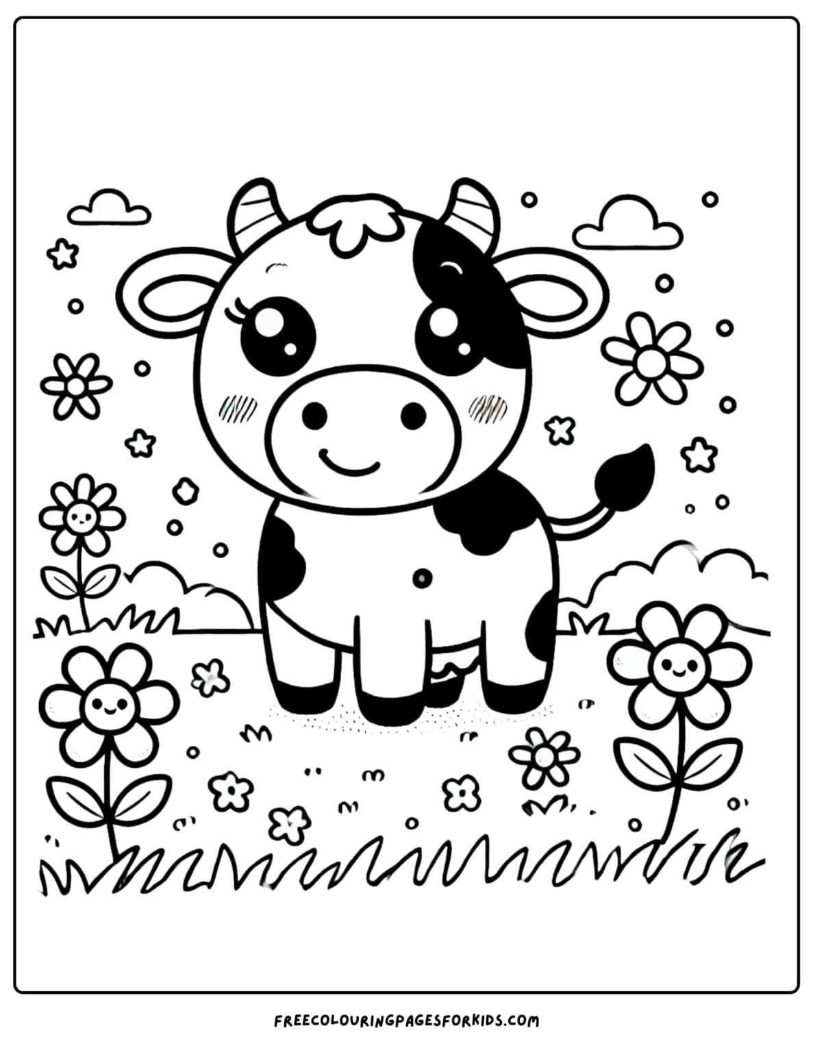 30 Cow Coloring Pages