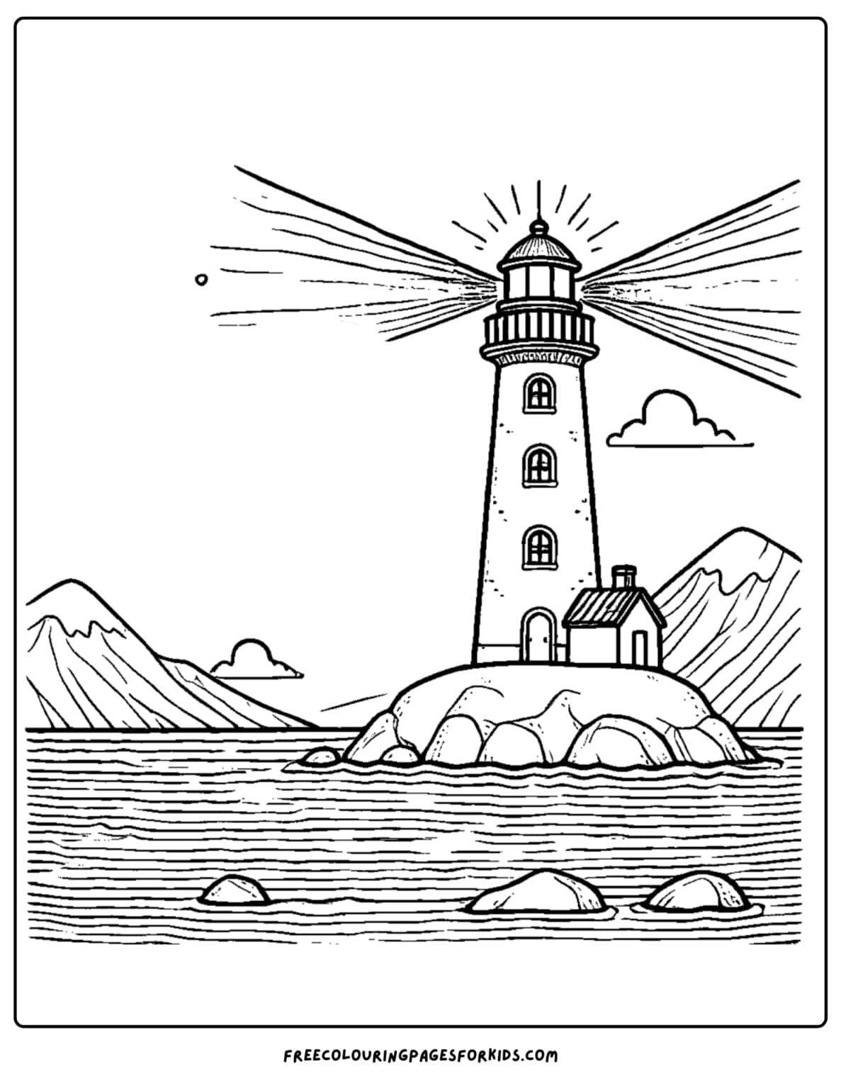 25 Lighthouse Coloring Pages