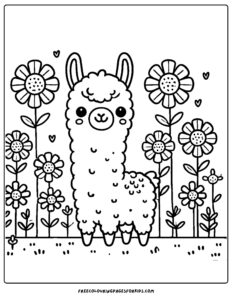 30 Llama Coloring Pages