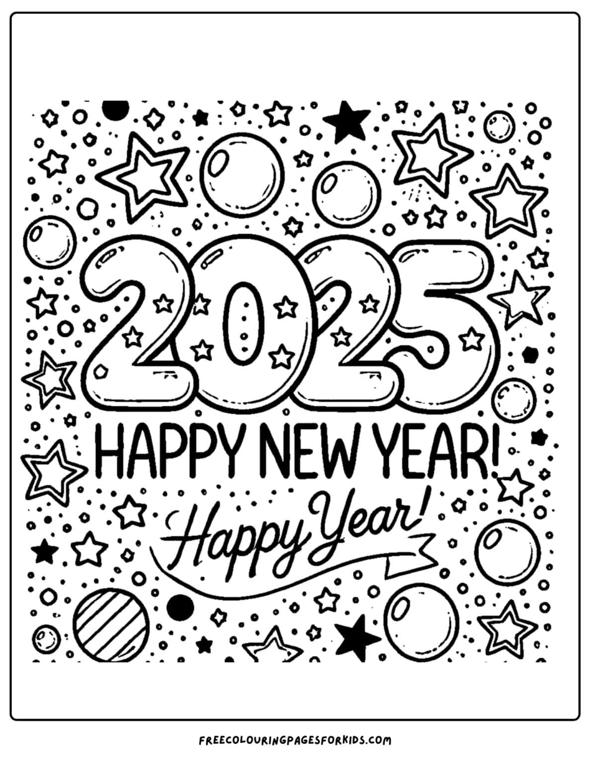 26 New Year Coloring Pages
