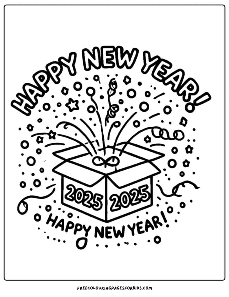 26 New Year Coloring Pages
