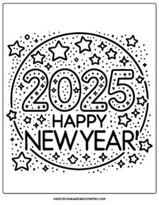 26 New Year Coloring Pages