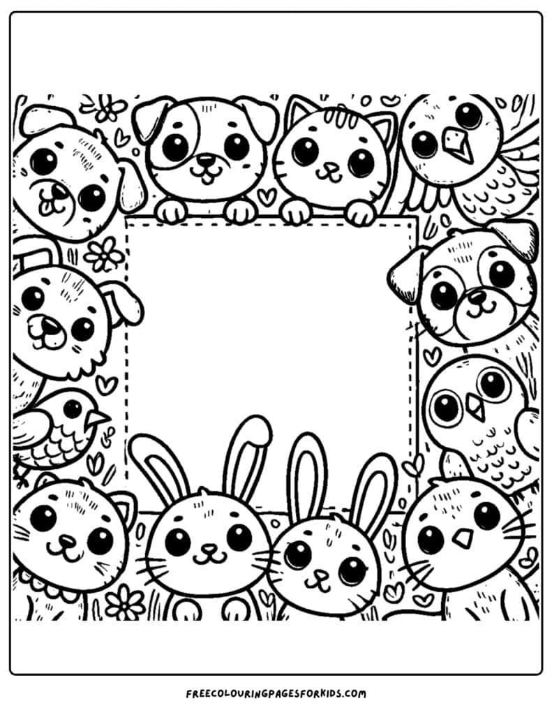 32 Kids Page Border Coloring Pages