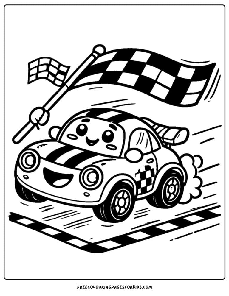 30 Race Car Coloring Pages