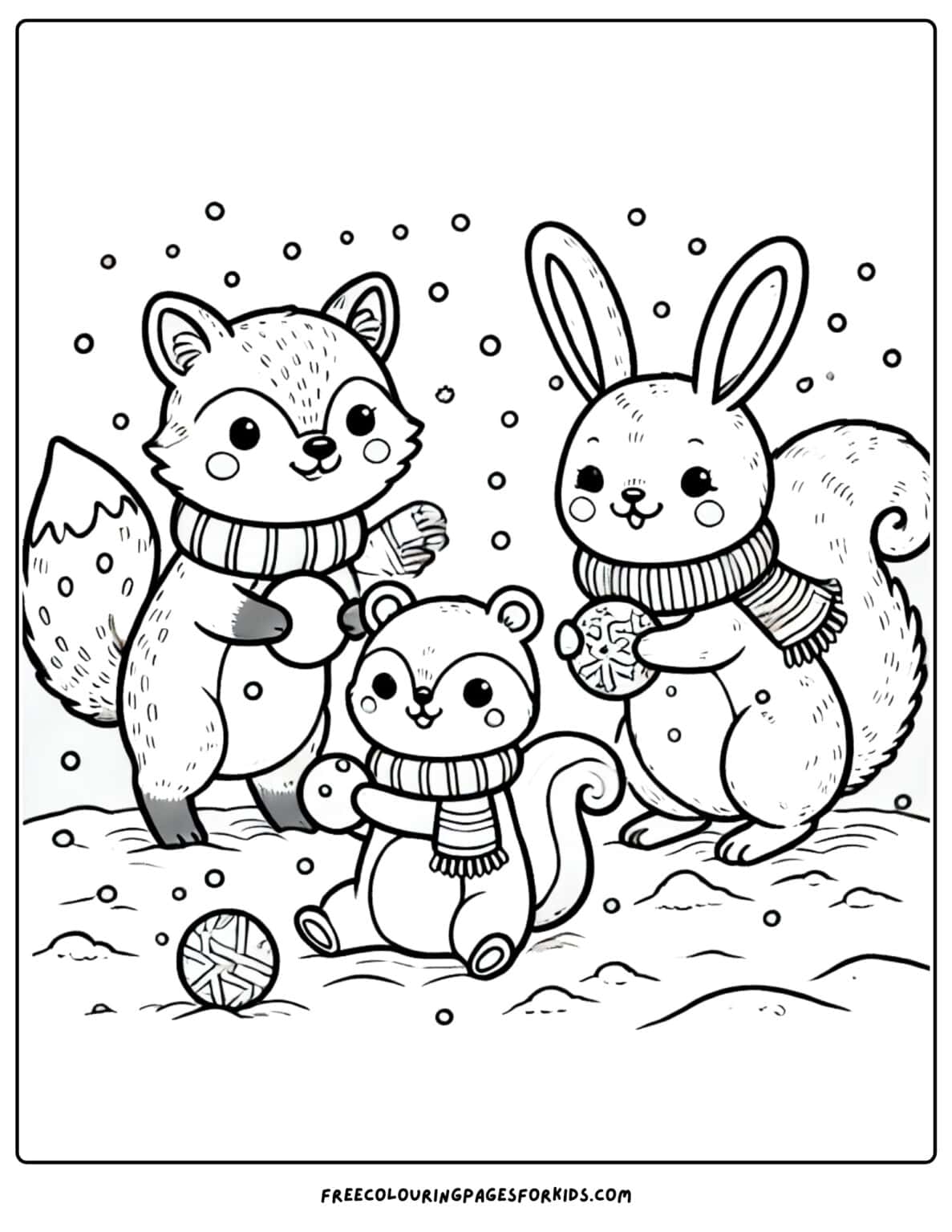 29 Snow Coloring Pages