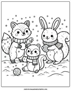 29 Snow Coloring Pages