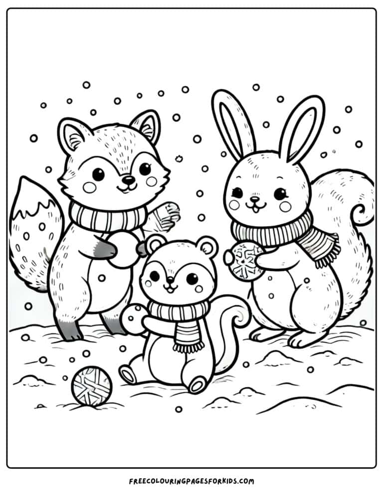 29 Snow Coloring Pages