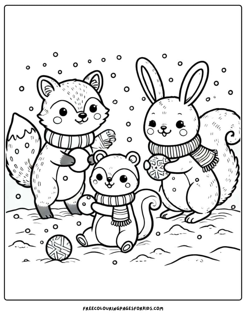 29 Snow Coloring Pages