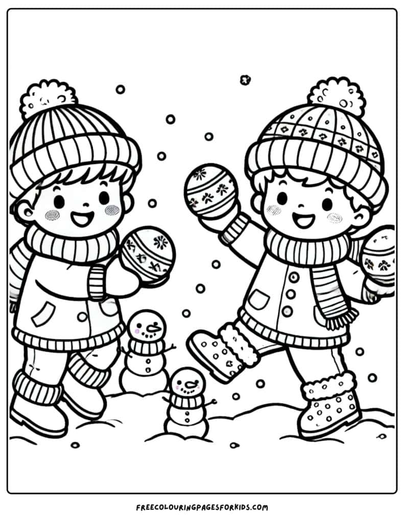 29 Snow Coloring Pages