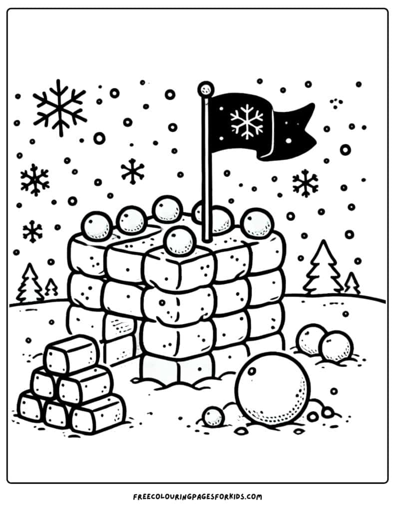 29 Snow Coloring Pages