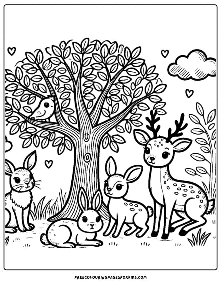 30 Tree Coloring Pages
