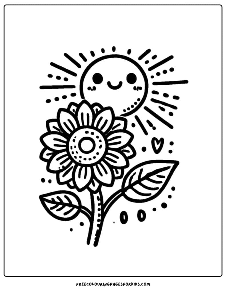 30 Sunflower Coloring Pages