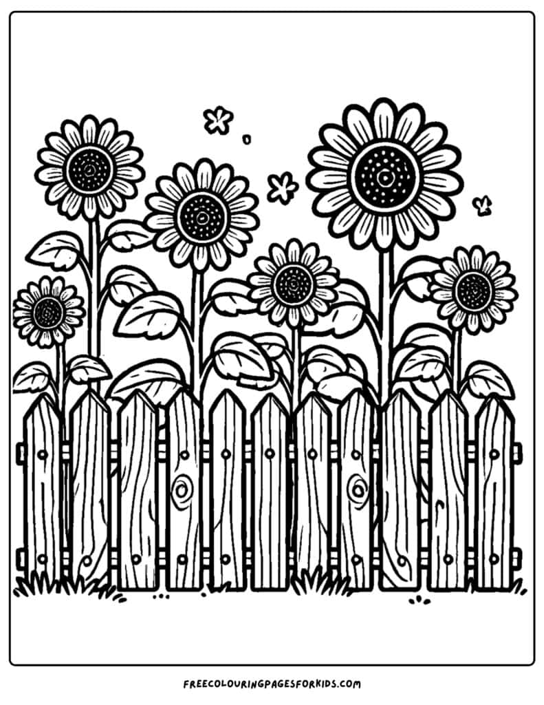 30 Sunflower Coloring Pages