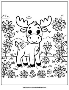 33 Moose Coloring Pages