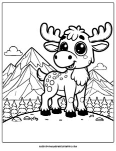 33 Moose Coloring Pages