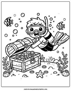 45 Scuba Diving Coloring Pages