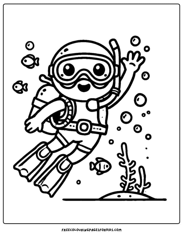 45 Scuba Diving Coloring Pages