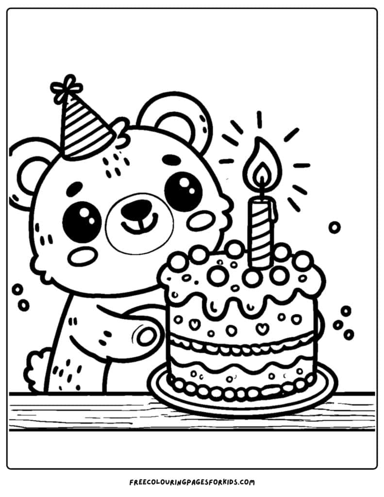 30 Birthday Cake Coloring Pages