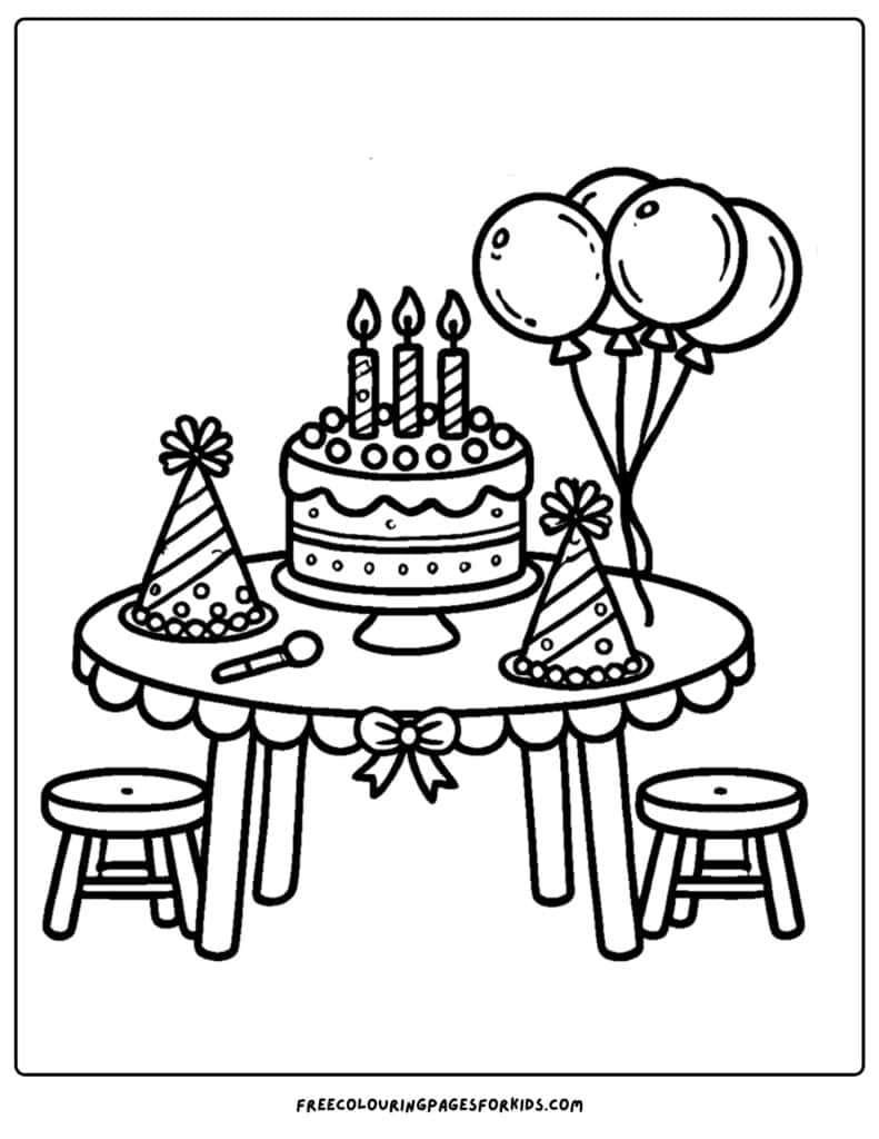 30 Birthday Cake Coloring Pages