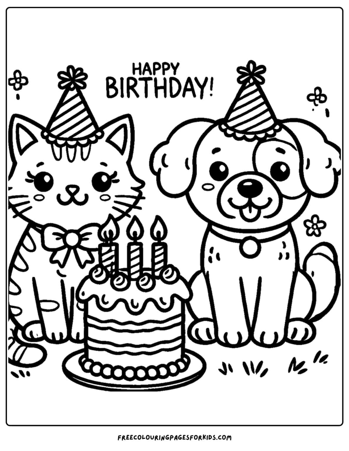 30 Birthday Cake Coloring Pages